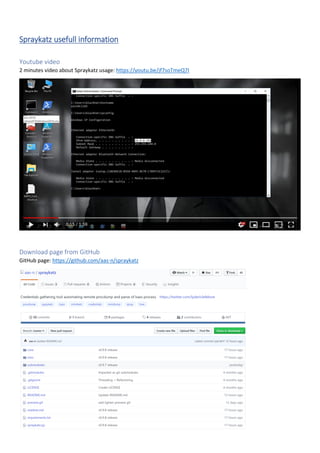 Spraykatz Installation Basic Usage Pdf Operating Systems