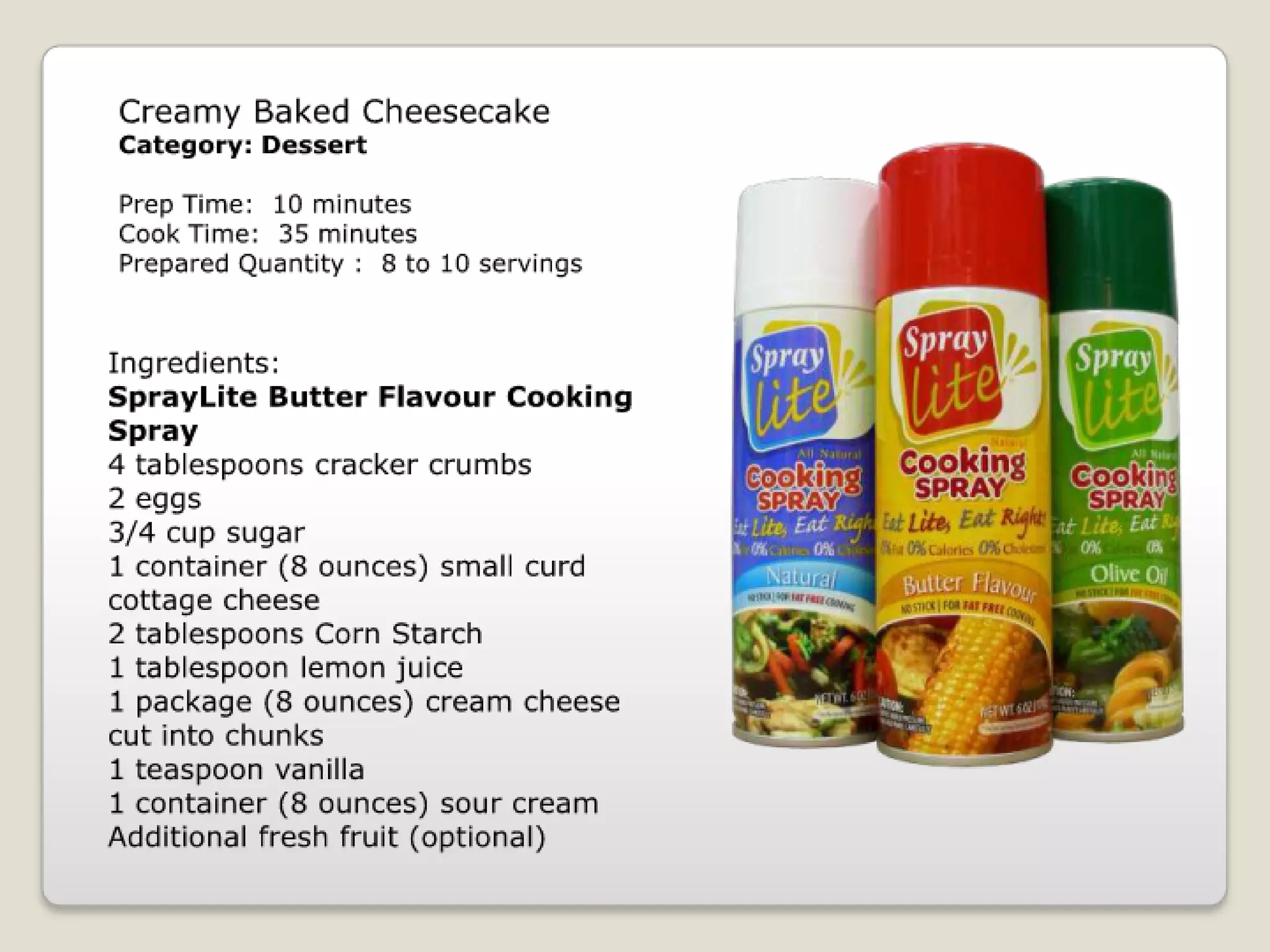 SprayLite Recipe of the Week | PDF