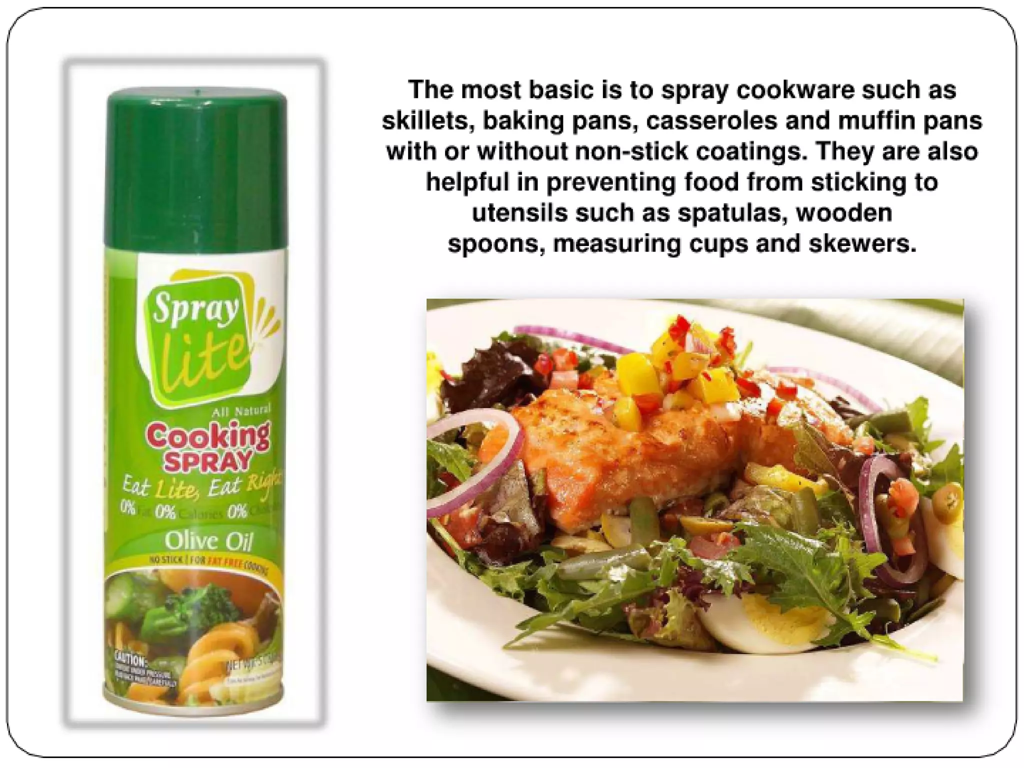 Spraylite cooking spray | PDF