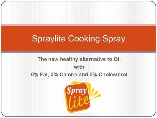 Spraylite cooking spray | PDF