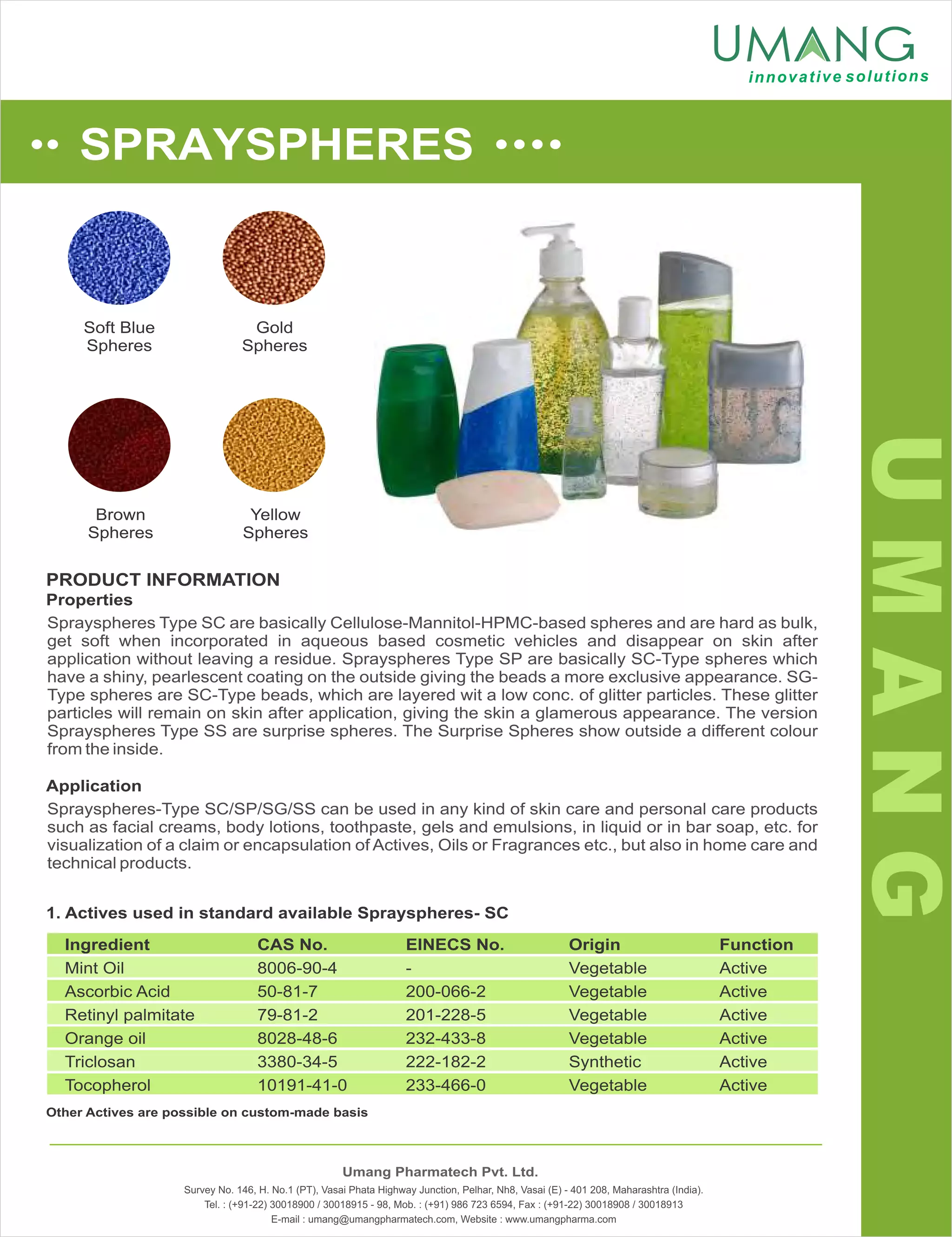 Sprayspheres cosmetics | PDF | Makeup and Accessories | Beauty