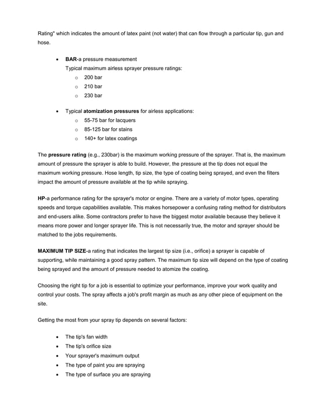 Airless Spray Techniques | PDF