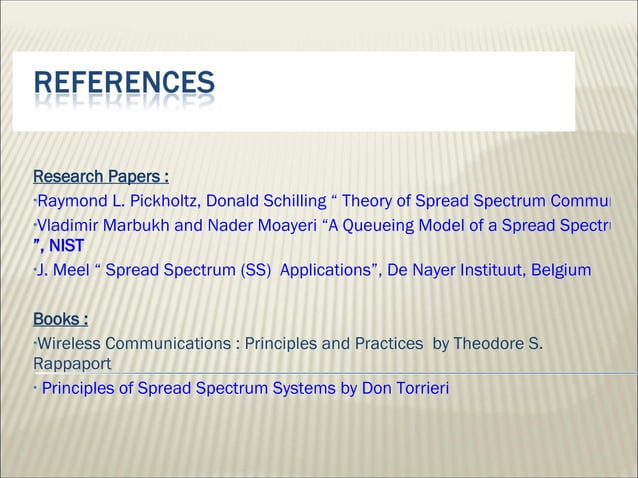 Spread Spectrum Multiple Access | PPT