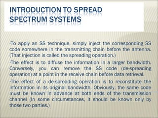 Spread Spectrum Multiple Access | PPT