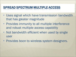 Spread Spectrum Multiple Access | PPT