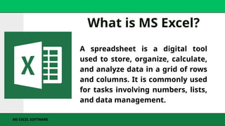 Spreadsheet Software in Information and Communication Technology | PPTX