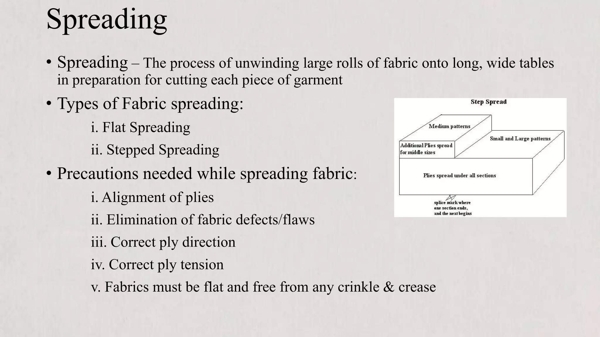 Spreading and cutting machines | PPTX