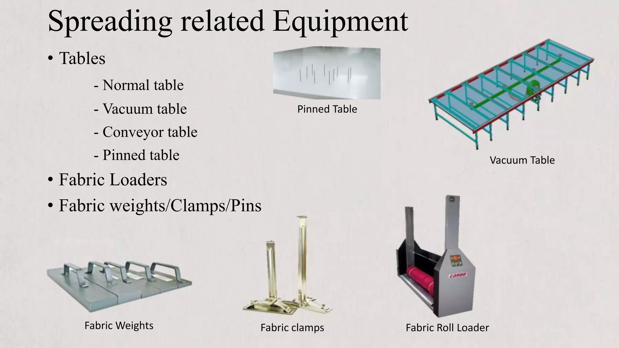 Spreading and cutting machines | PPTX
