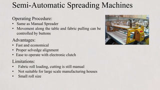 Spreading and cutting machines | PPTX