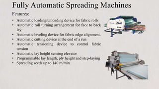 Spreading and cutting machines | PPTX