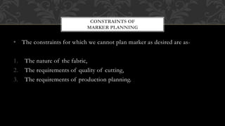 Constraints of Marker Planning | PPTX
