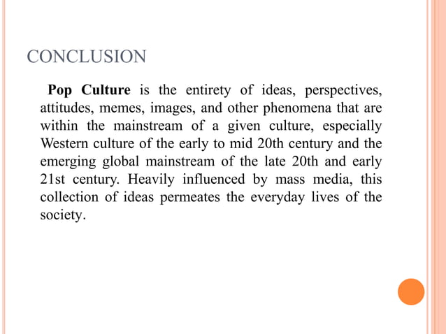 Spread of american pop culture | PPT