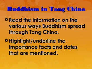 Spread of buddhism | PPT | Buddhism | Religion & Spirituality
