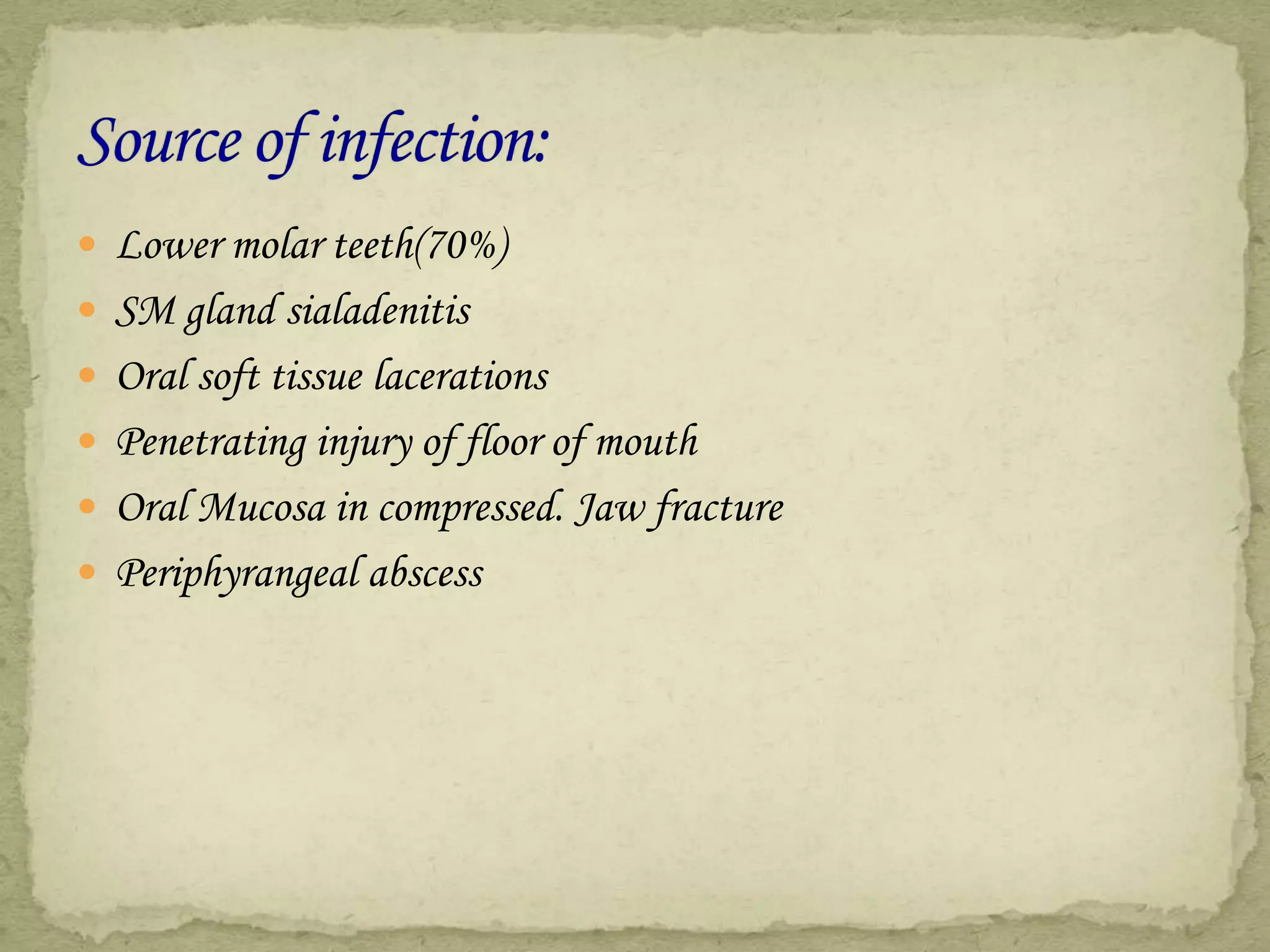 Spread of Oral Infection | PPTX