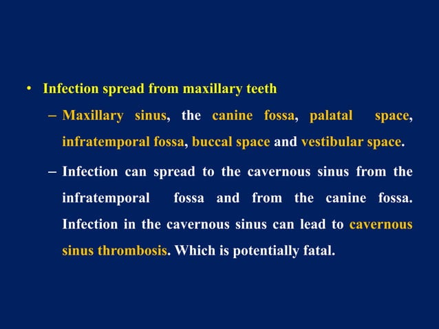 Spread of oral infections | PPTX | Ear, Nose and Throat Conditions ...