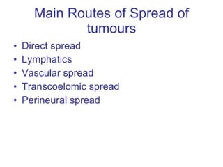 Spread of tumours | PPT