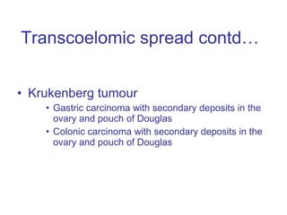 Spread of tumours | PPT