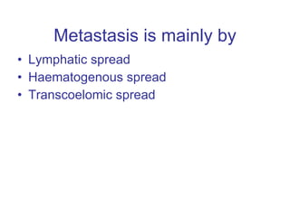 Spread of tumours | PPT