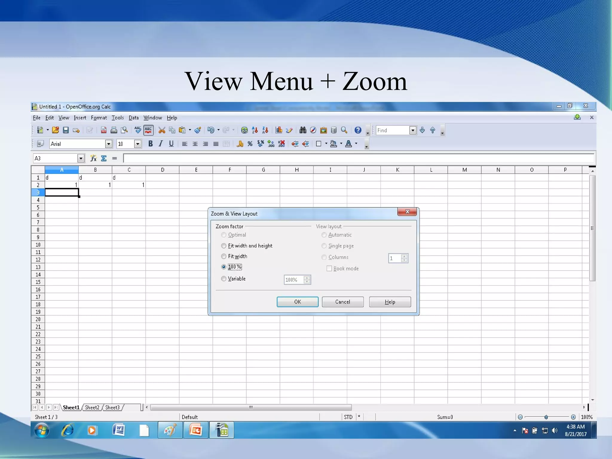Apache Open Office Spreadsheet - R.D.Sivakumar | PPT
