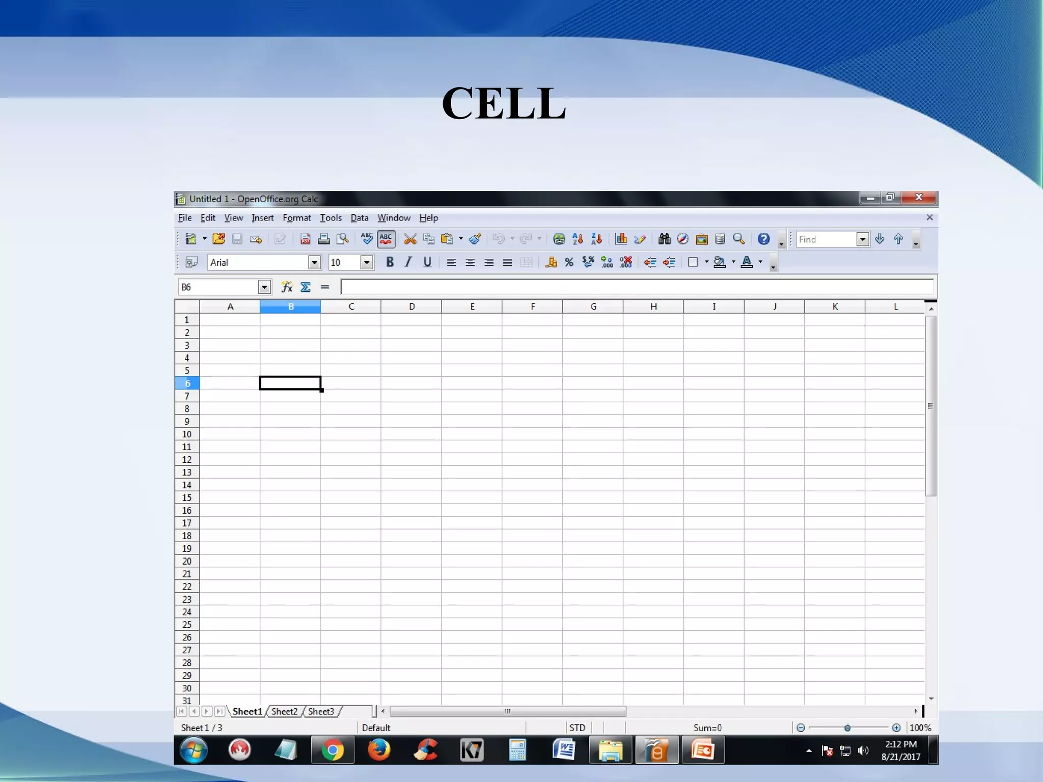 Apache Open Office Spreadsheet - R.D.Sivakumar | PPT