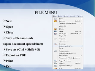 Apache Open Office Spreadsheet - R.D.Sivakumar | PPT