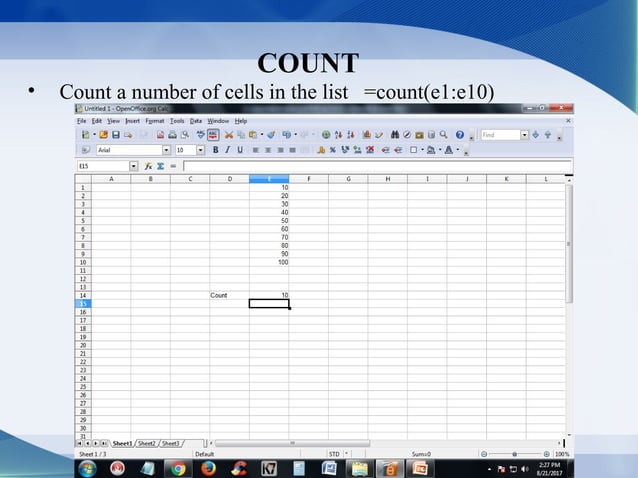 Apache Open Office Spreadsheet - R.D.Sivakumar | PPT