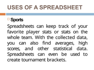 SPREADSHEET(MS EXCEL for computation).pptx