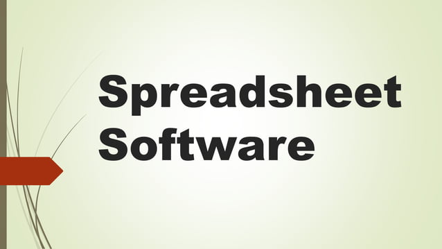 Spreadsheet-Software | PPTX