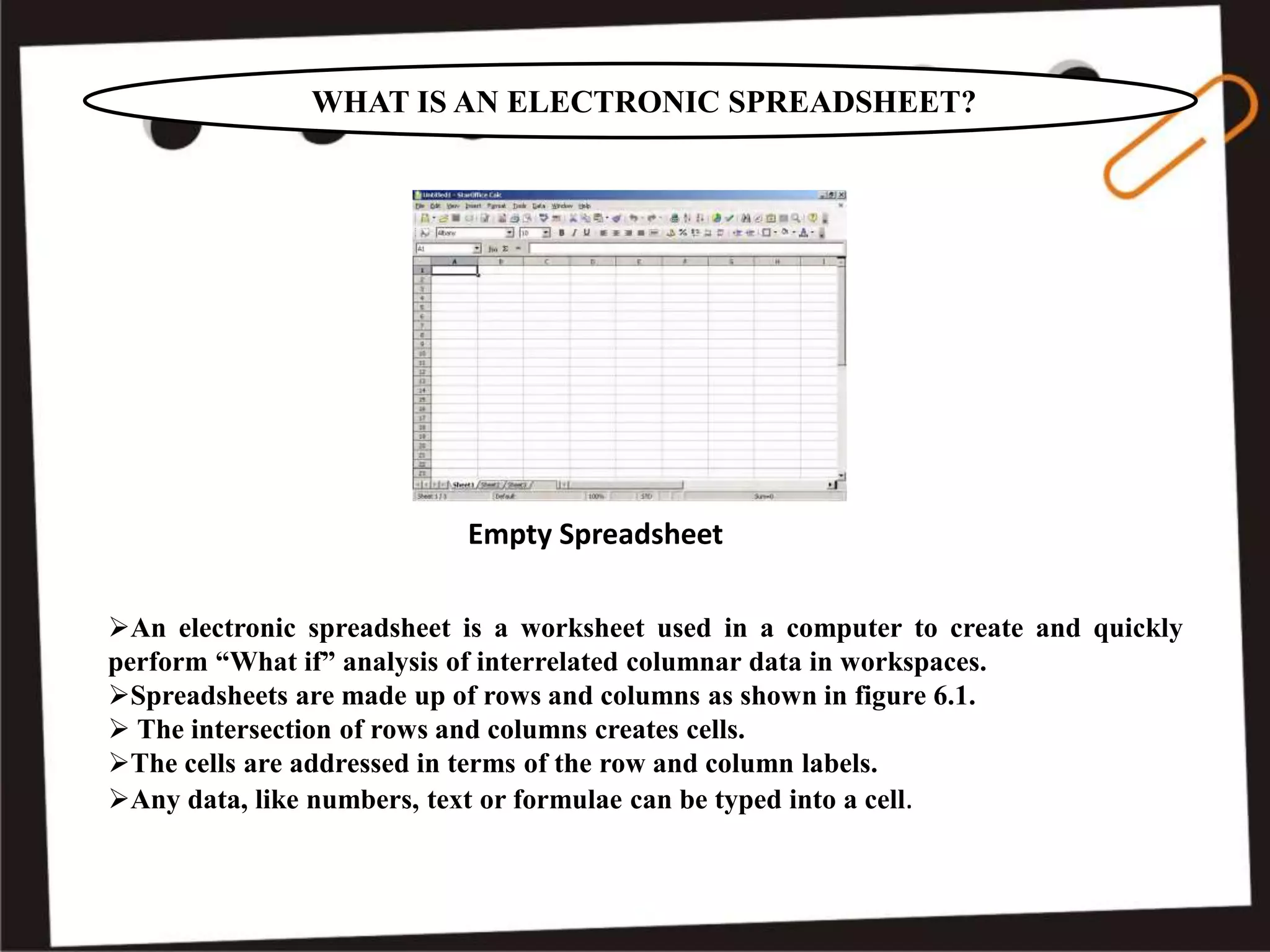 Spreadsheet Introduction - R.D.Sivakumar | PPT
