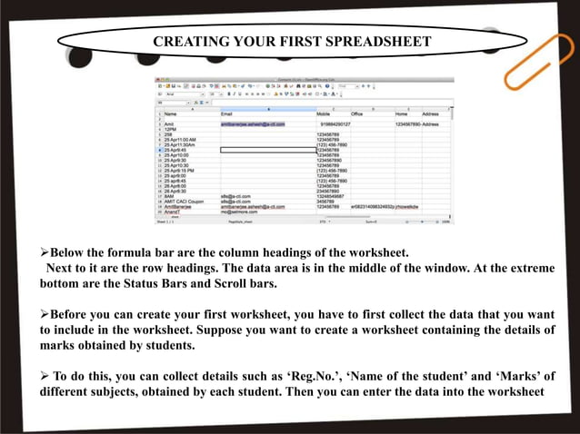 Working with Star Office CALC - R.D.Sivakumar | PPTX | Computing ...