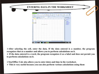 Working with Star Office CALC - R.D.Sivakumar | PPTX