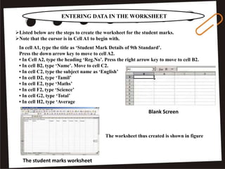Working with Star Office CALC - R.D.Sivakumar | PPTX