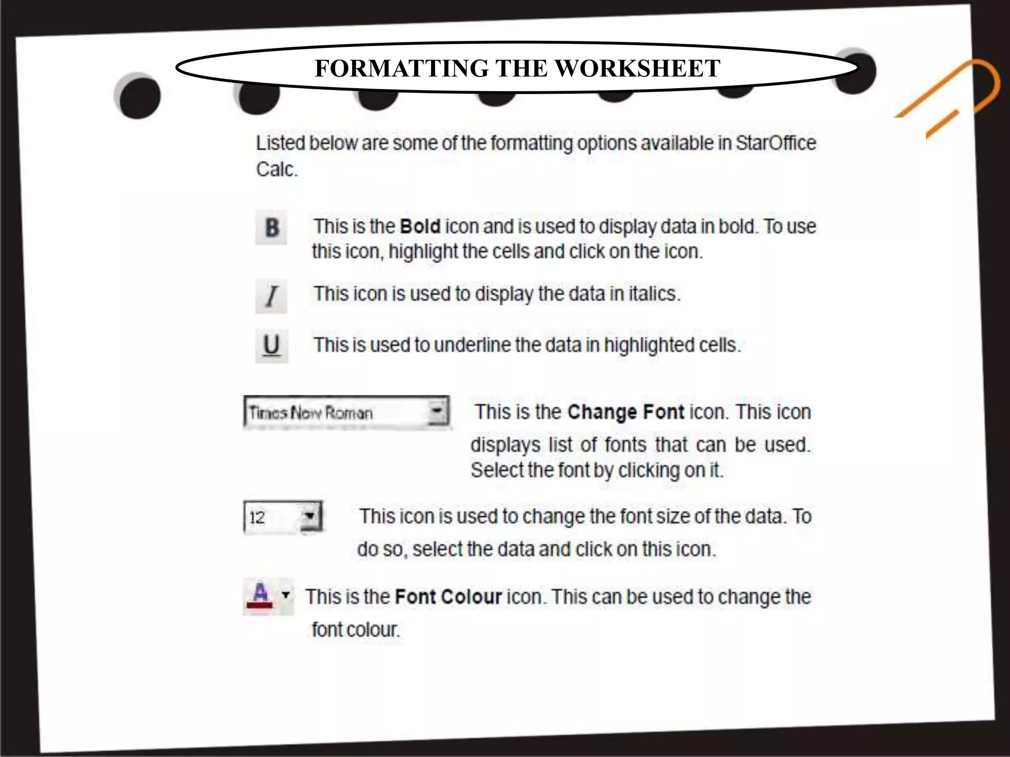Formatting the Worksheet - R.D.Sivakumar | PPTX