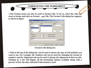 Formatting the Worksheet - R.D.Sivakumar | PPTX