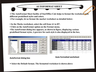 Formatting the Worksheet - R.D.Sivakumar | PPTX