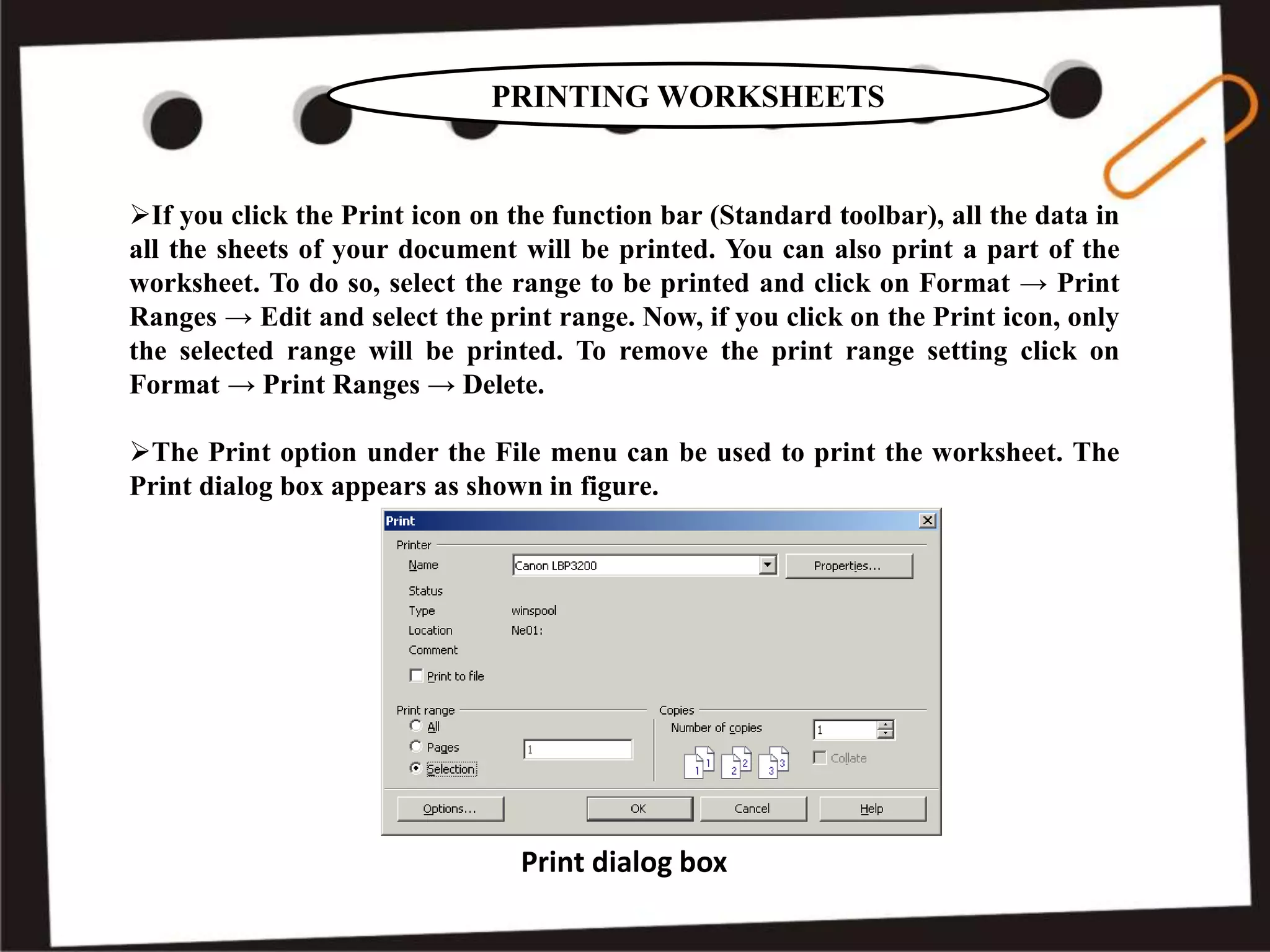 Printing Worksheets - R.D.Sivakumar | PPT