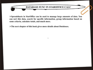 Database Function in Star Office CALC - R.D.Sivakumar | PPTX