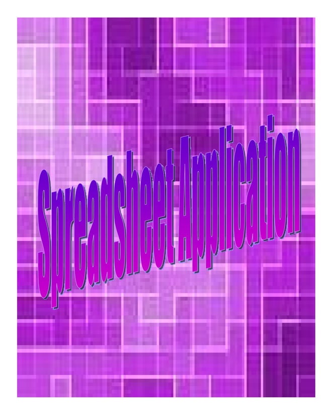 Spreadsheet Application | PDF