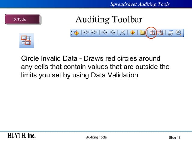 Spreadsheet Auditing | PPT