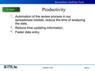 Spreadsheet Auditing | PPT | Resume Writing and Advice | Job Search
