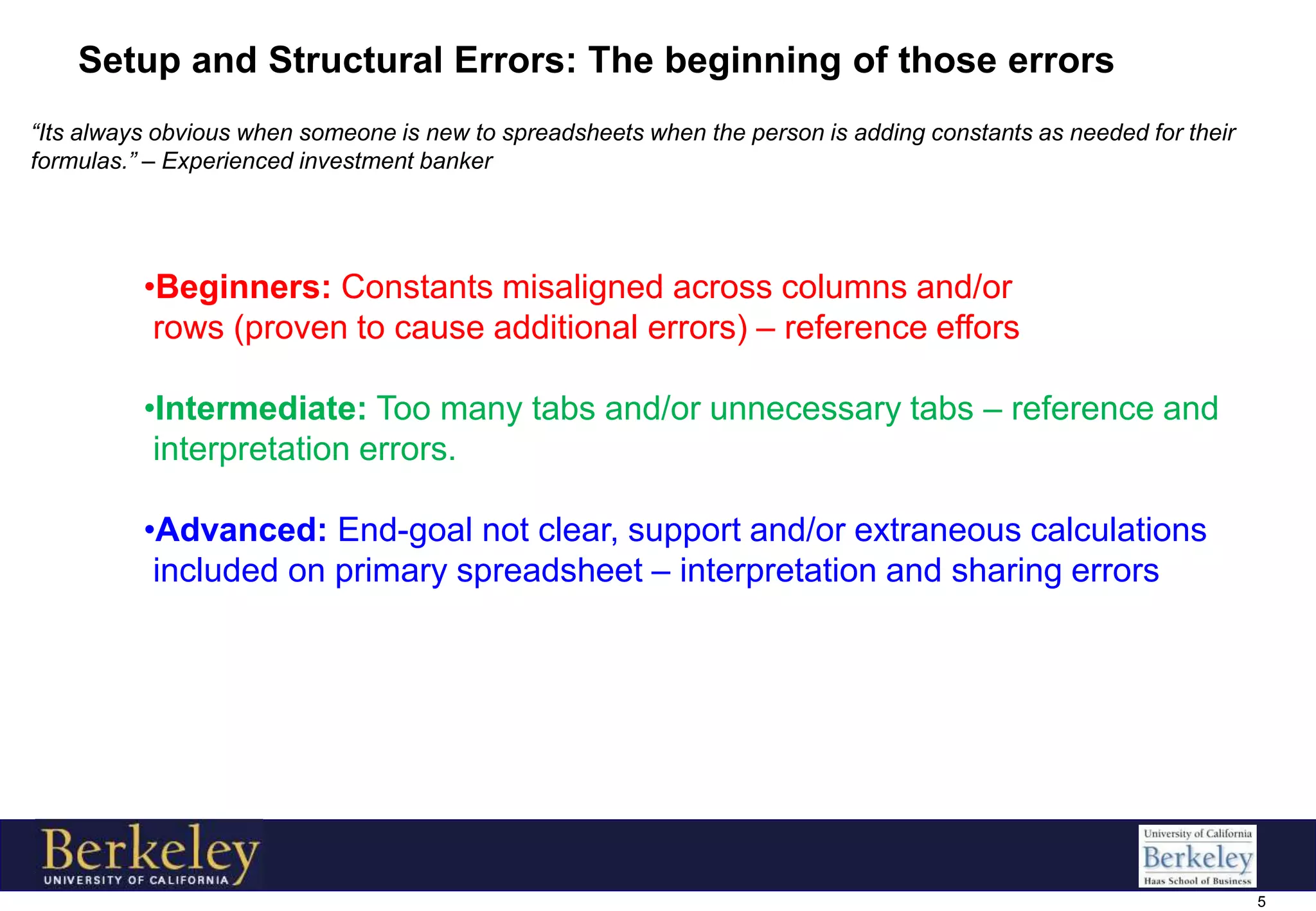 Spreadsheet Errors | PPTX