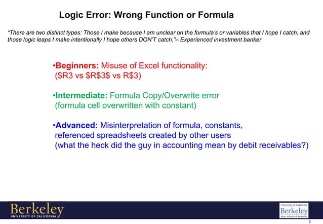 Spreadsheet Errors | PPTX
