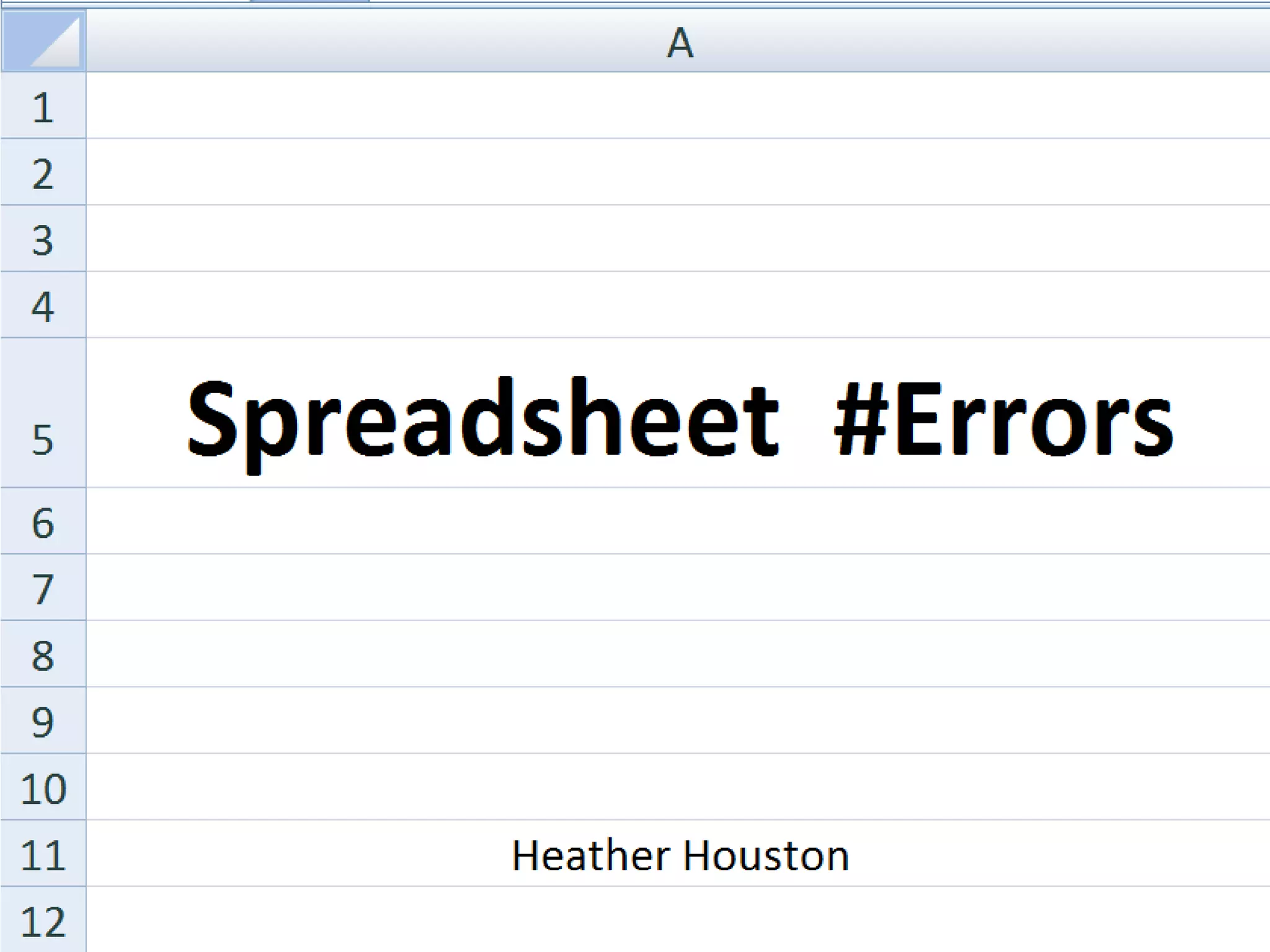 Spreadsheet Errors | PPTX | Business Accounting & Finance | Business