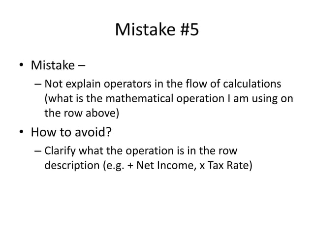 Spreadsheet Errors | PPTX
