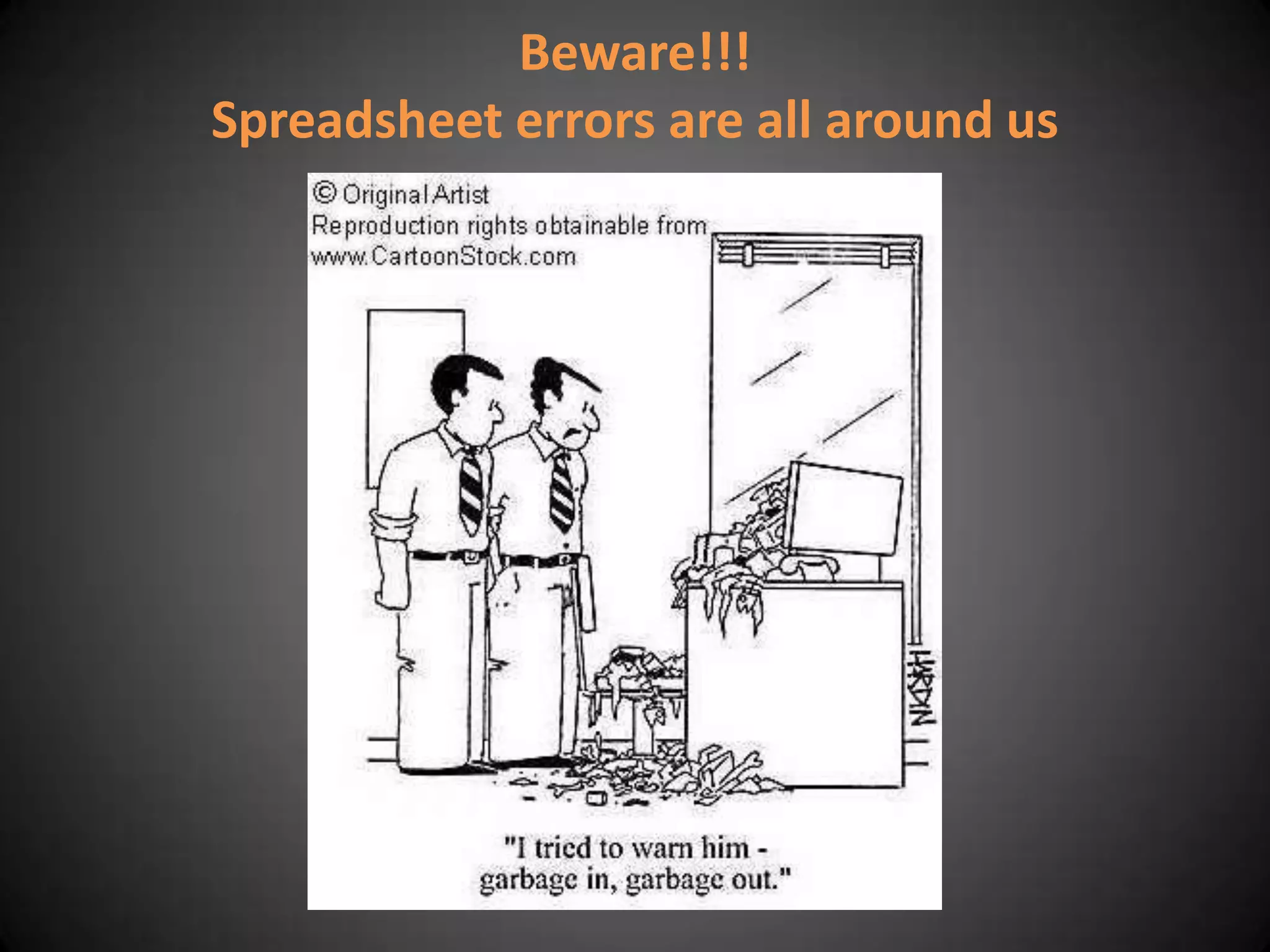 Spreadsheet Errors - Jgessler | PPTX | Business | Business and Finance