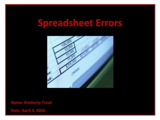 Spreadsheet Errors | PPT