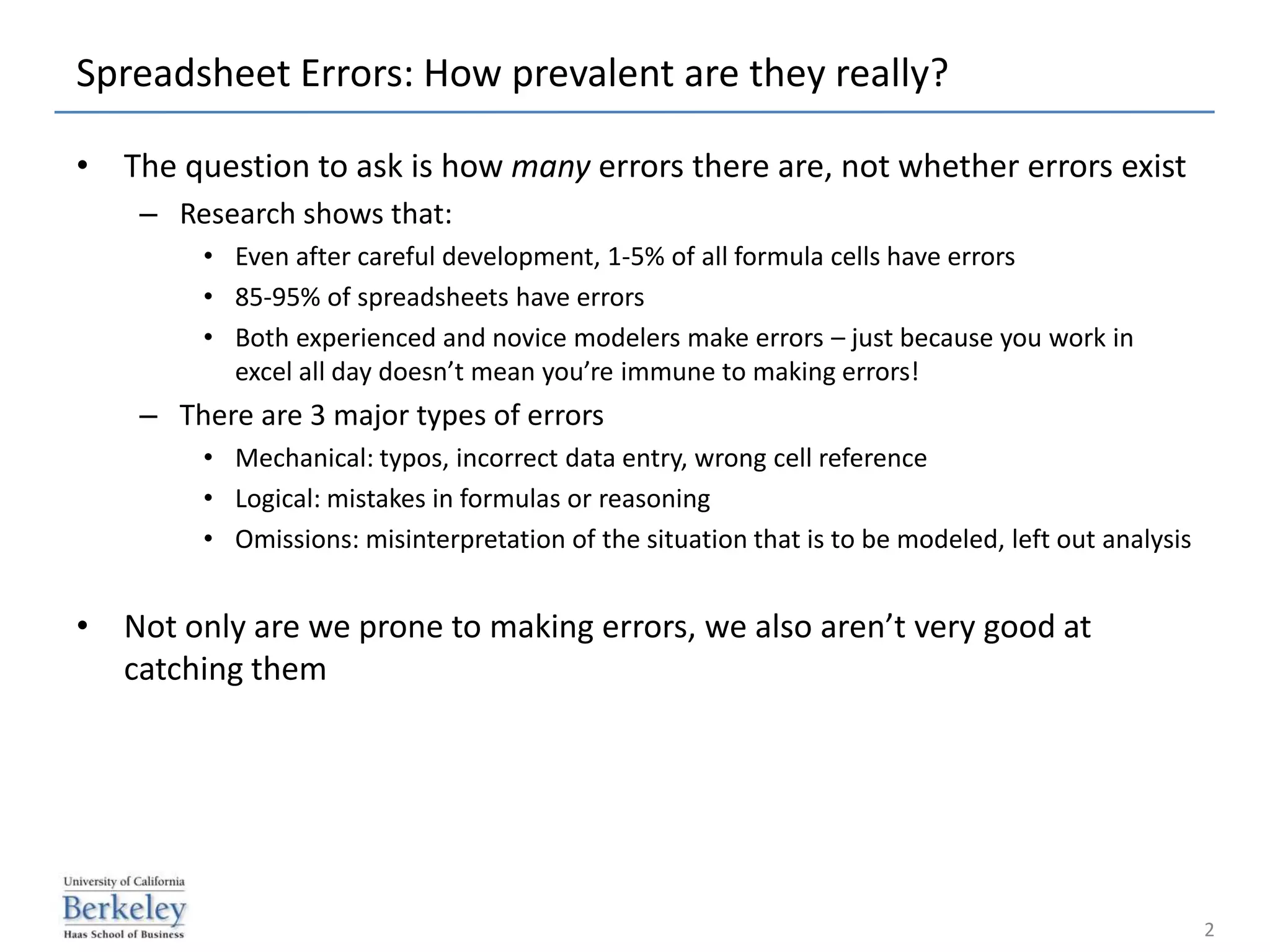 Spreadsheet Errors | PPTX