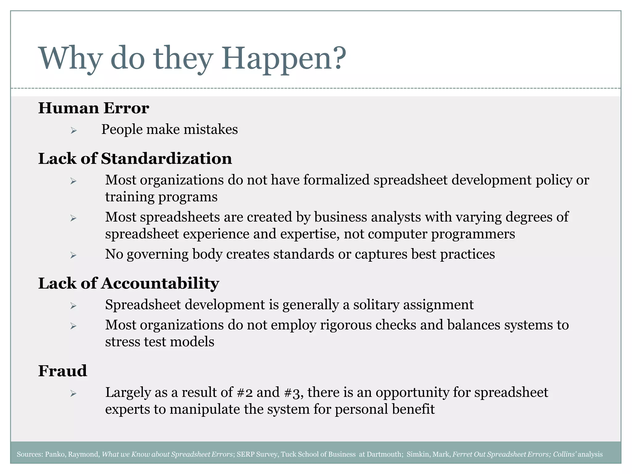 Spreadsheet Errors Pc 4 5 10 | PPT