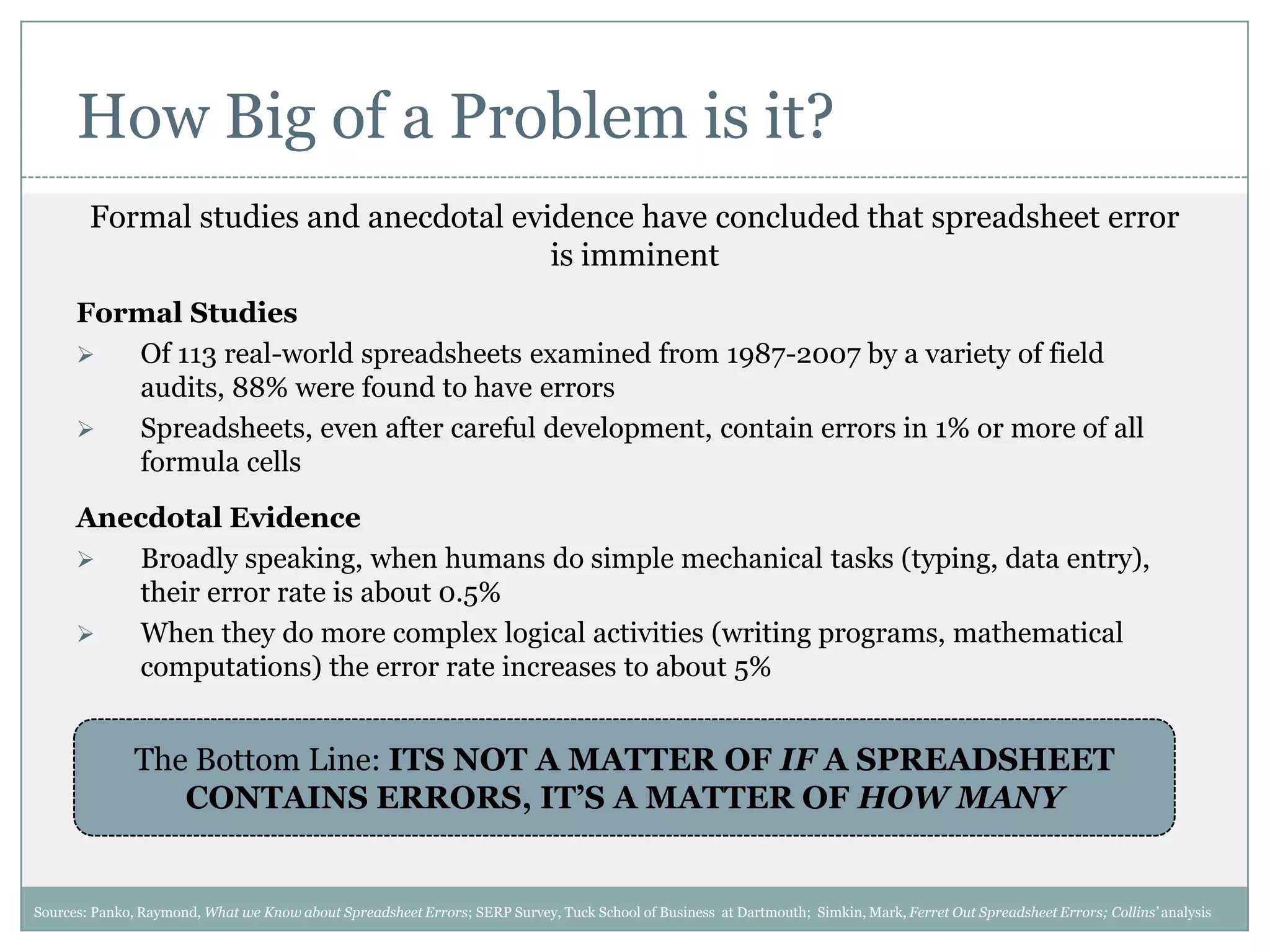 Spreadsheet Errors Pc 4 5 10 | PPT